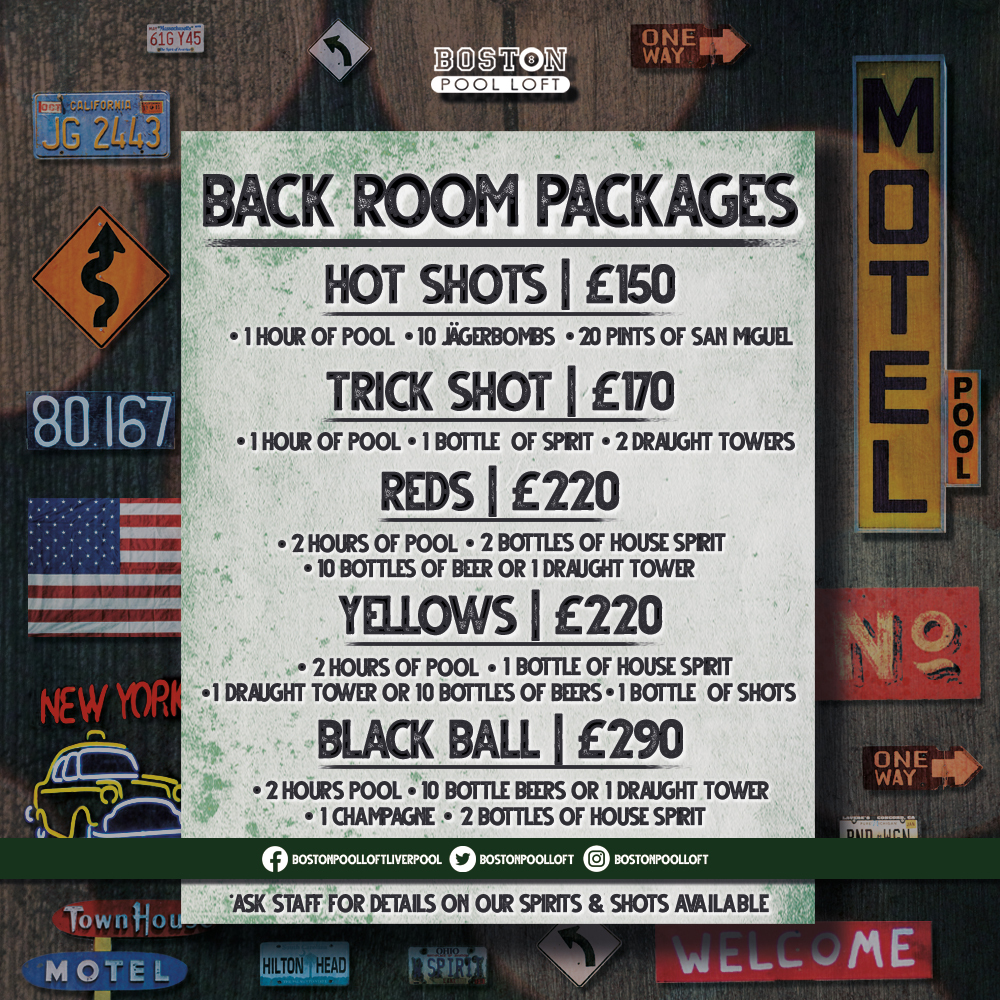 Packages - Boston Pool